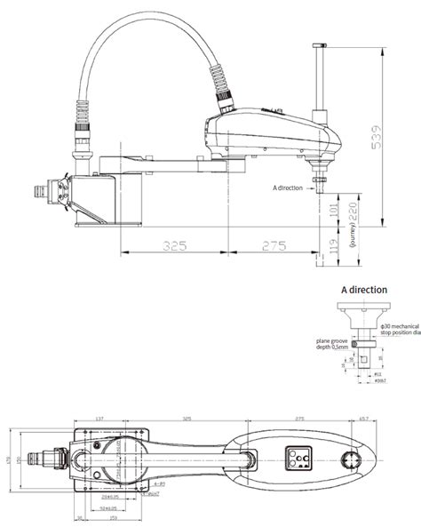 6kg Payload 600mm 4 Axis Scara Robot Scara Robot Evs Tech Co Ltd