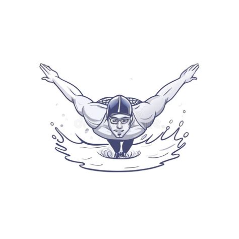 Person Swimming Butterfly Drawing