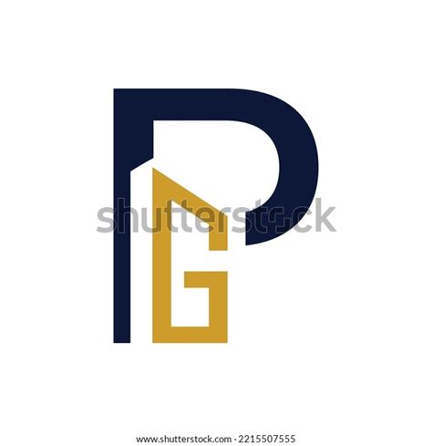 Letter Pg Logo Design Include Building Stock Vector Royalty Free