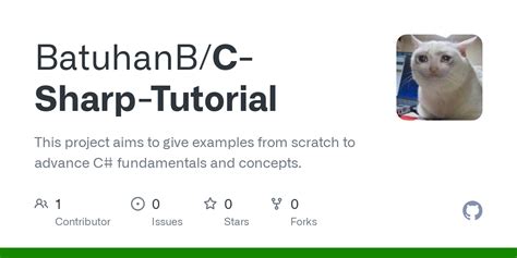 GitHub BatuhanB C Sharp Tutorial This Project Aims To Give Examples