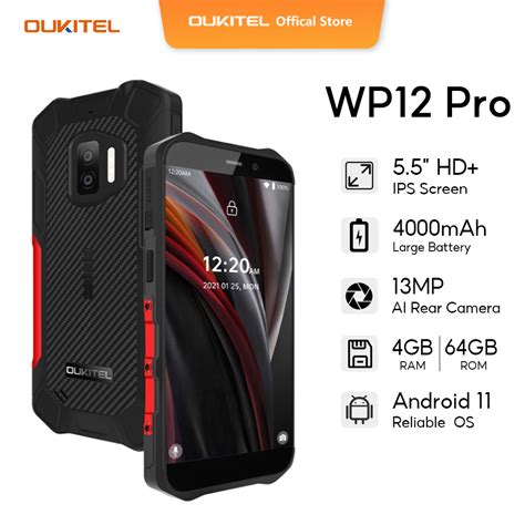 OUKITEL WP Pro Rugged Handphone IP K HD GB GB Android Helio A Quad Core