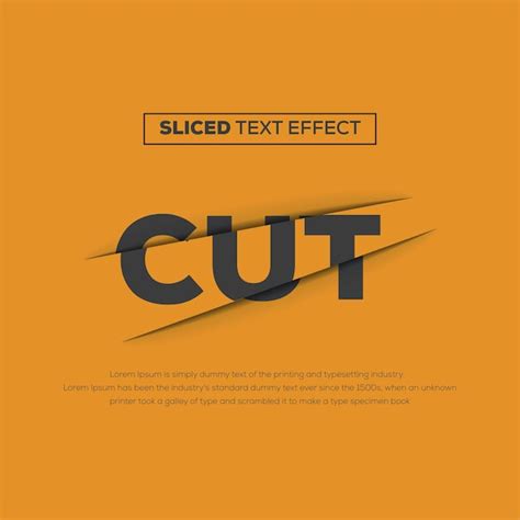 Premium Vector Modern Sliced Text Effect