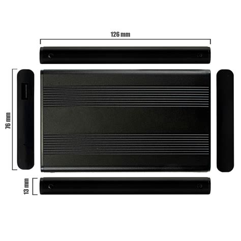 Case para HD de Notebook 2 5 Externo USB 2 0 e SATA II em Alumínio