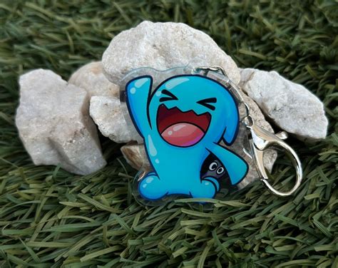 Wobbuffet 202 Chibi Keychain 2 Fan Art Cute Foodie Sticker Laptop Sticker Vinyl