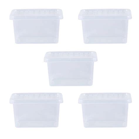 Wham Crystal Set Of 5 Storage Boxes And Lids Dunelm