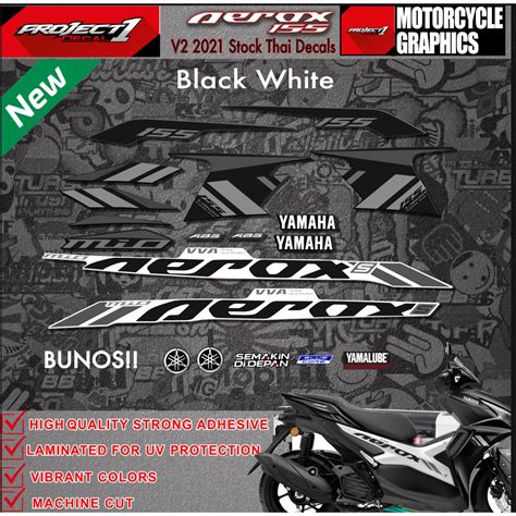 Yamaha Aerox 155 V2 2021 Released Stock Decals Laminated Sticker