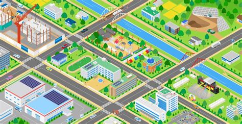 社会インフライラスト 社会インフラを維持する重要性を表現したイラスト