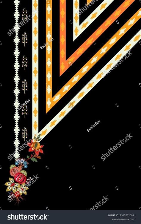 Vector Drawing Seamless Ukrainian Folk Ornament Stock Illustration
