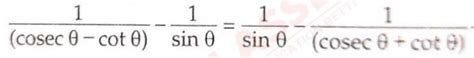 Class10 Icse Maths Important Questions Chapter Trigonometrical Identities