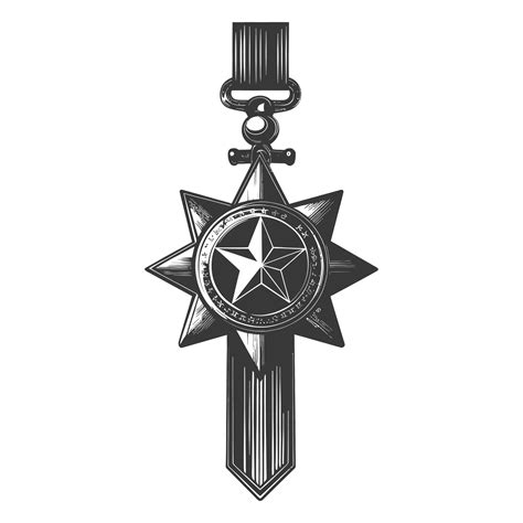 Ai Generated Silhouette War Medal Of Honor Black Color Only 40737410 Png