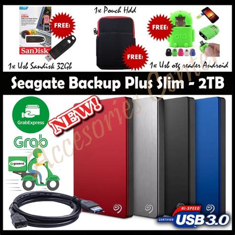 Jual HARDISK EKSTERNAL TB SEAGATE BACKUP PLUS SLIM USB HOT BONUS Di Lapak All Murah Shop