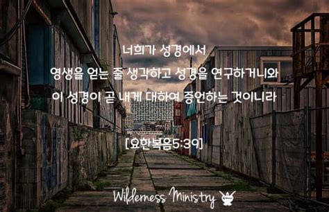 너희가 성경에서 영생을 얻는 줄 생각하고 성경을 연구하거니와 Wilderness Ministry