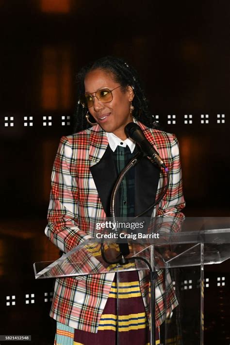 Sade Lythcott Ceo Of National Black Theatre Chair Speaks Onstage At