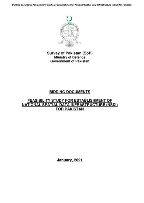 PDF RFP For Feasibility Study For The Establishment Of National