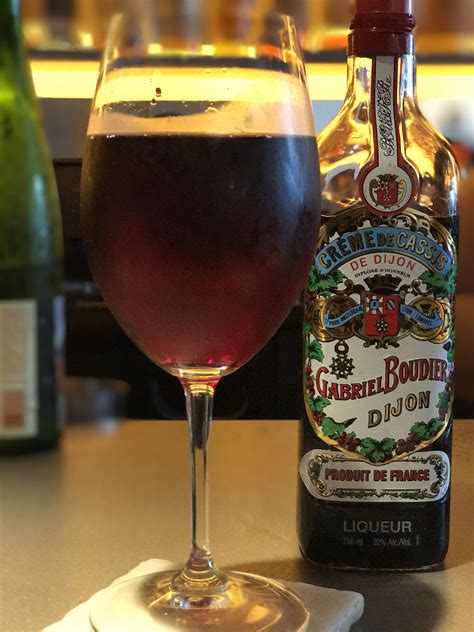 Traditional Kir Or Blanc Cassis Madé With Crème De Cassis De Dijon Gabriel Boudier
