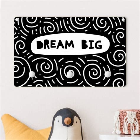 Bilderdepot24 Garderobenpaneel Schwarz Illustration Sprüche Spruch