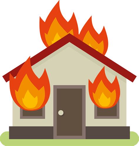 Burning House Icon Flame In Home Stock Illustration Download 4029041