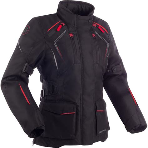 Blouson LADY VISION BERING Noir Rouge MOTO AXXE FR Blouson Moto Textile