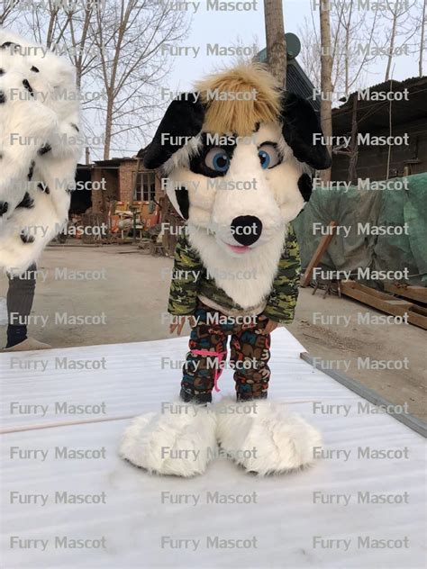 Originele Foto Melk Spot Fursuit Husky Hond Hot Koop Nieuwe Custom Made