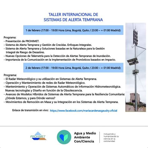 Sistemas De Alerta Temprana And Cía Agua Y Medio Ambiente Conciencia
