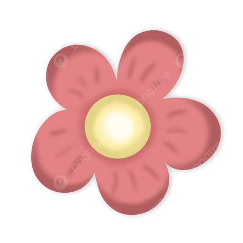 รูปดอกไม้สีแดงพร้อมการออกแบบไอคอนสีเหลือง Png ยูริ Png ดอกไม้ สีแดง