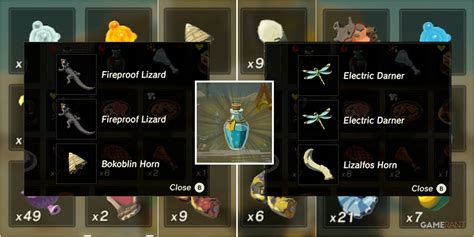 Zelda Botw All Elixir Recipes