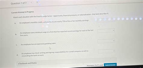 Solved Question 1 ﻿of 7Current Attempt in ProgressMatch each | Chegg.com