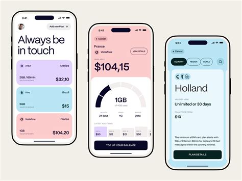 The Design Concept For The Esim Telecom Mobile App Ui By Vladyslav