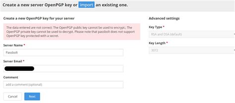 Gpg Key Creation Failed Installation Issues Passbolt Community Forum