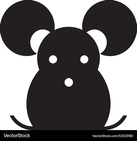 Glimmering Graphite Mouse In Blackink Stained Vector Image