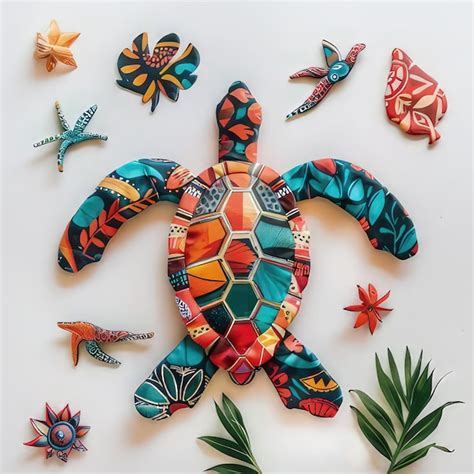 A Turtle Made From Paper Premium Ai Generated Image