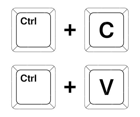 Premium Vector Ctrl C Ctrl V Keys On The Keyboard Copy And Paste The