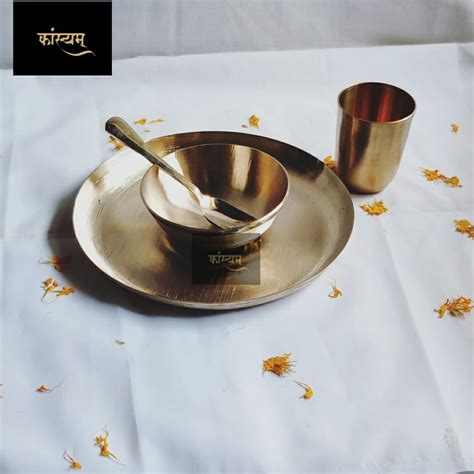 Kansyam 4 Piece Pure Kansa Bronze Dinner Set For Home At Rs 1900set In