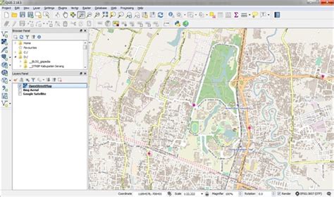 Menampilkan BaseMap Google Maps Bing Maps Open StreetMap Pada Quantum GIS