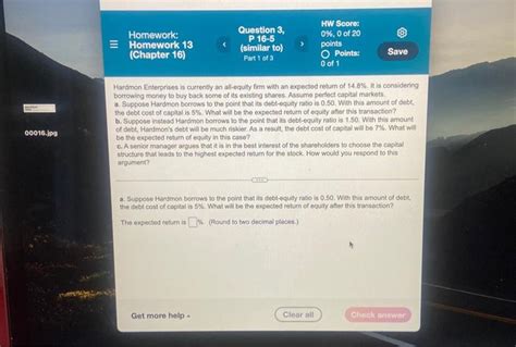 Homework Homework 13 Chapter 16 Question 3 P 16 S