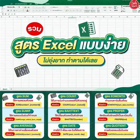 Excel การใช้สูตร Sum เพื่อนับผลรวมข้ามเซลล์อย่างมีประสิทธิภาพ