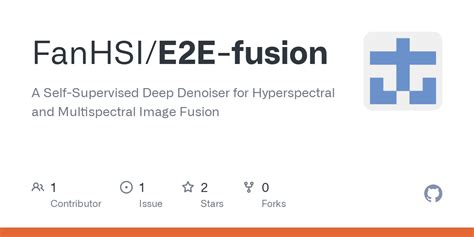 github fanhsi e2e fusion a self supervised deep denoiser for