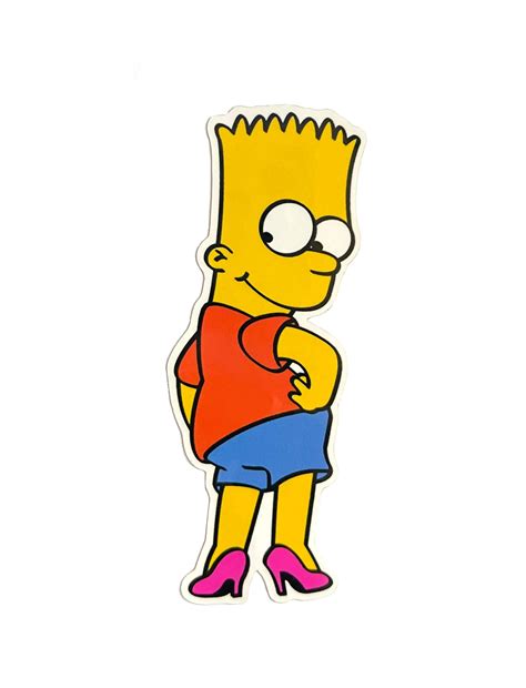 Bart In Heels Sticker Etsy Stickers Vinyl Sticker Laptop Decal