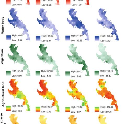 7 Spatial Distribution Of Different Landscape Metrics Of Varying Lulc