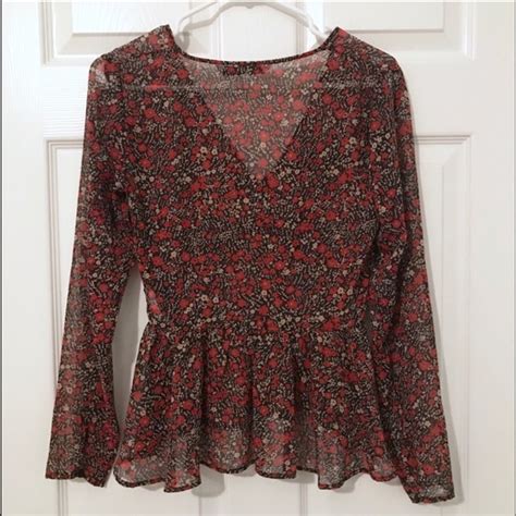 Zara Tops Nwot Zara Floral Print Blouse Poshmark
