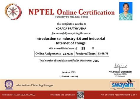 Korada Prathyusha On Linkedin Certified In Nptel