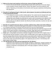 PCOS Case Study Docx What Are The Signs And Symptoms Of Polycystic Ovarian Syndrome PCOS