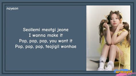 Nayeon Pop Lyrics Youtube