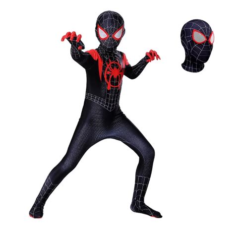 Costum Carnaval Copii Spiderman 100 110 Cm Poliester Negru Emagro