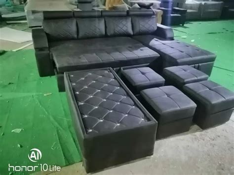 Leather 9 Seater L Shape Sofa Cum Bed At ₹ 35000piece In Lucknow Id
