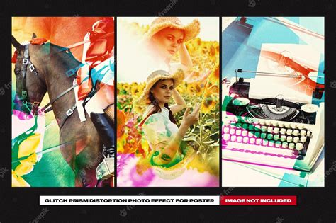 Premium Psd Glitch Prism Distortion Effect For Poster