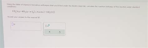 Solved Using The Table Of Standard Formation Enthalpies That