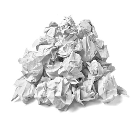 Paper Ball Crumpled Garbage Trash Mistake Stock Image Image Of