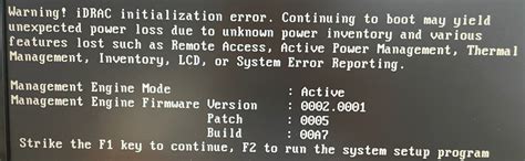 Resolvidowarning Idrac Initialization Error Continuing To Boot May