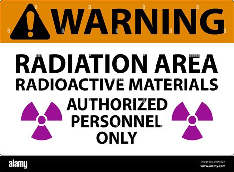 Radiation Warning Sign Caution Radiation Area Radioactive Materials Authorized Personnel Only